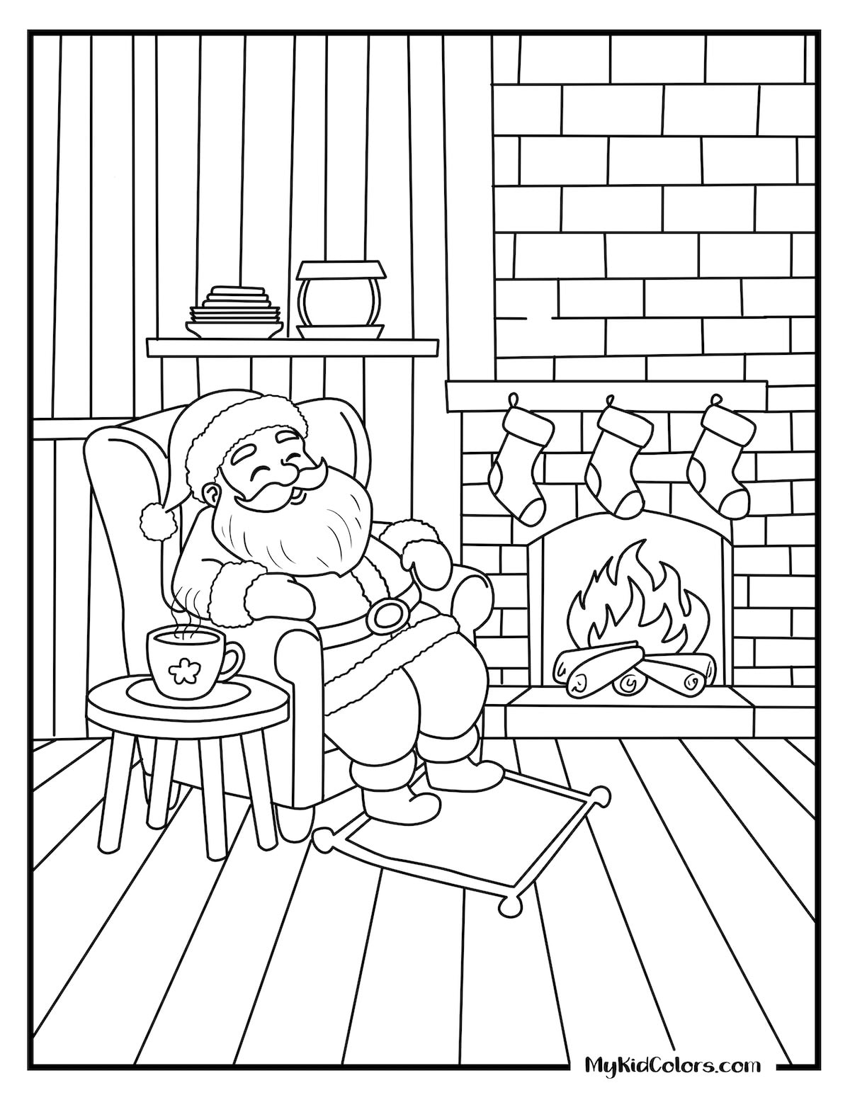 santa claus coloring pages printable free