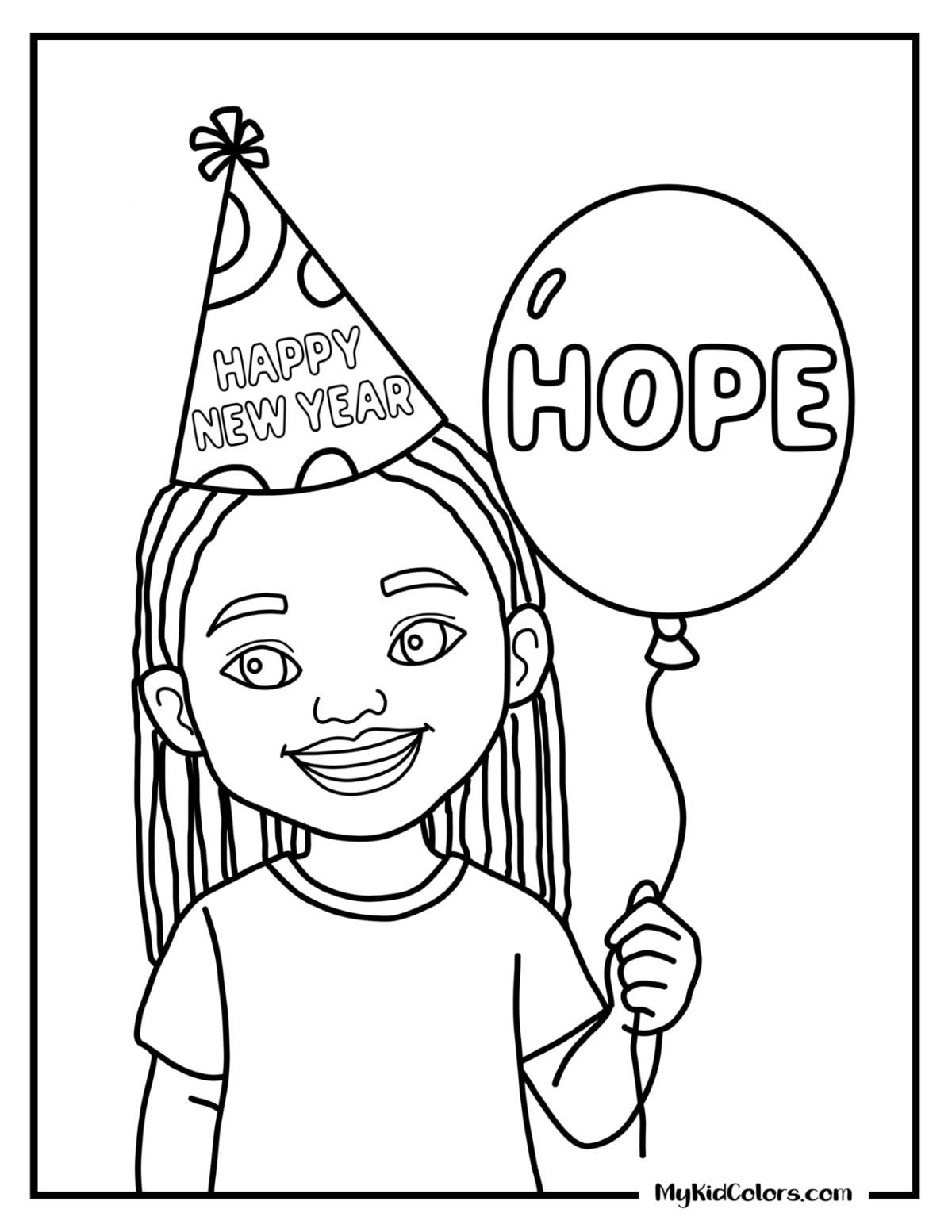 kids new years eve coloring pages