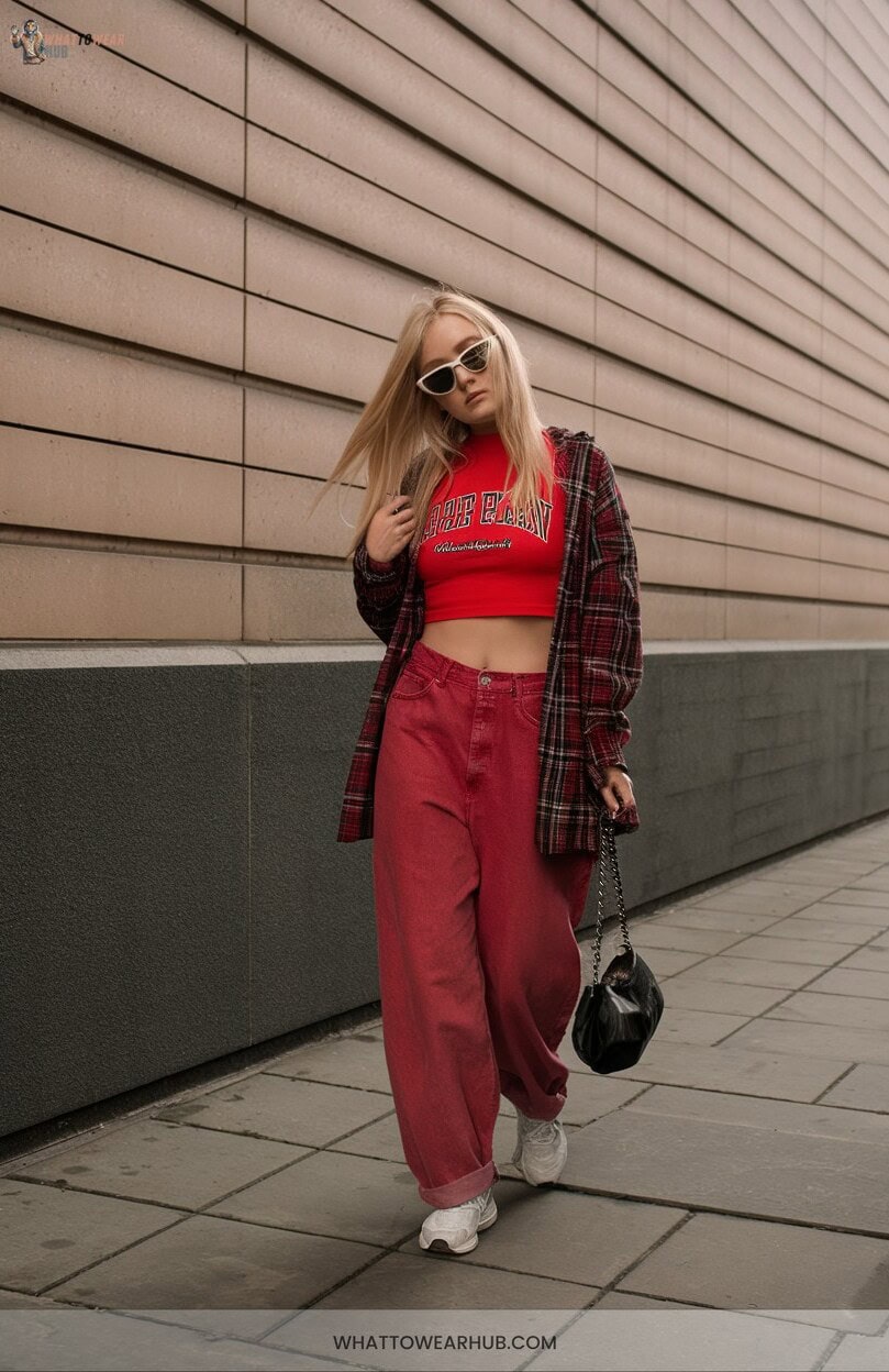 15 Retro Red Outfit Ideas From The 90s