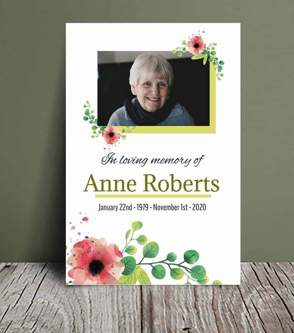 Simple floral outline order of service (013) - Template Design ...