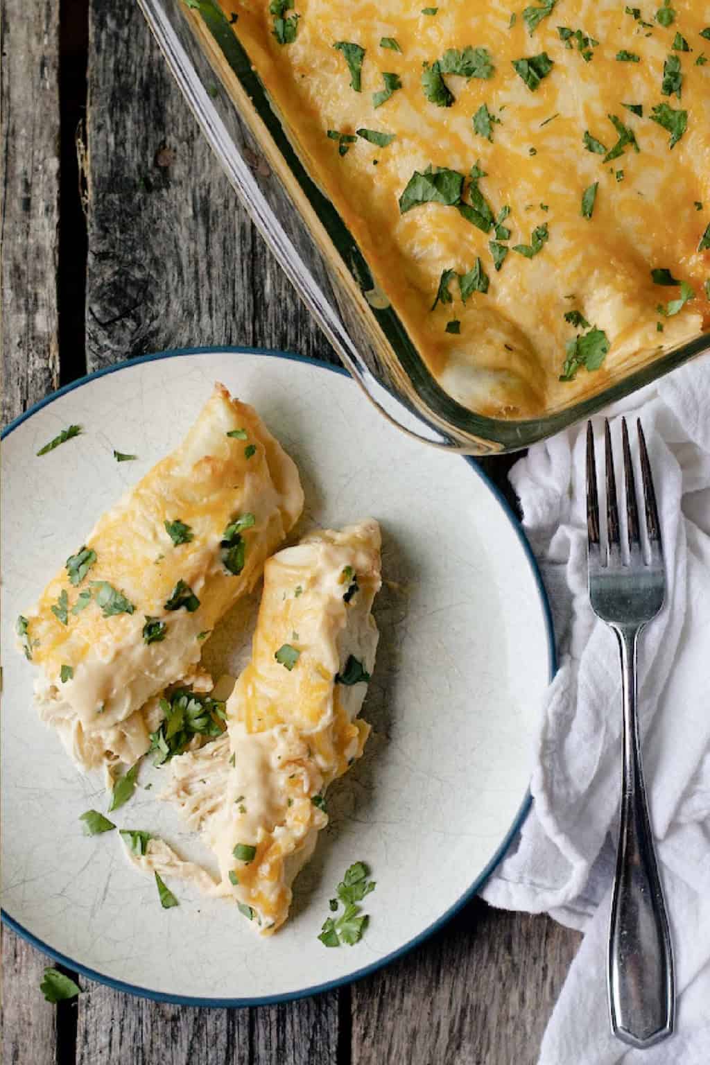 Sour Cream Enchiladas Recipe (With Chicken) – Savoring The Good®
