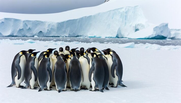 Do Emperor Penguins Huddle Tightly?