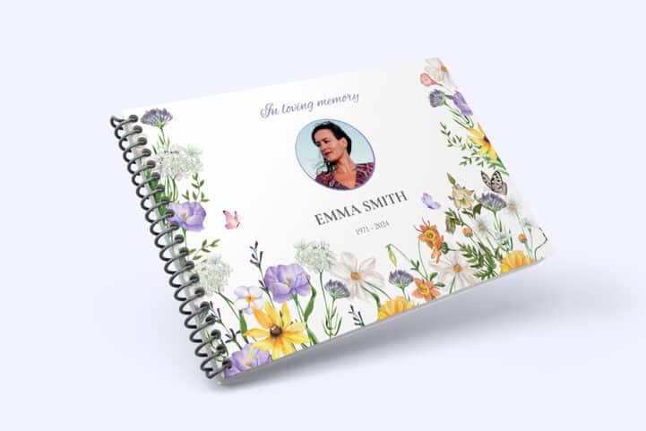 Funeral Condolence Book (with photo)