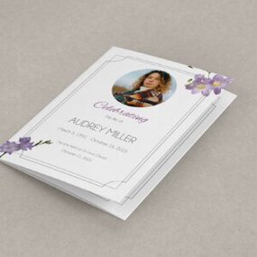 Freesia funeral order of service template 131 - Funeral Order Of Service