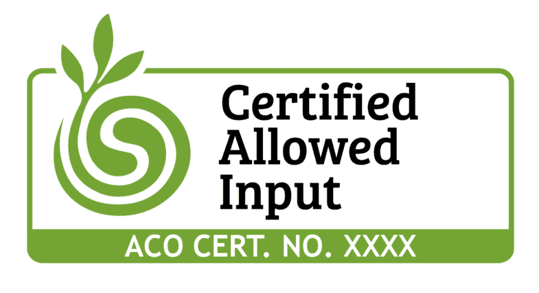 Allowed Inputs Registration - ACO Certification