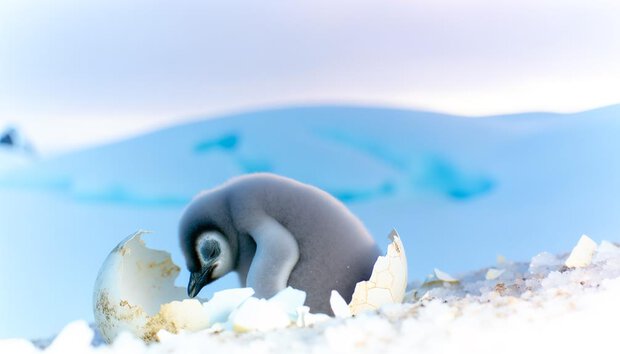 What Do Baby Emperor Penguins Look Like In Terms Of Colors And Patterns?