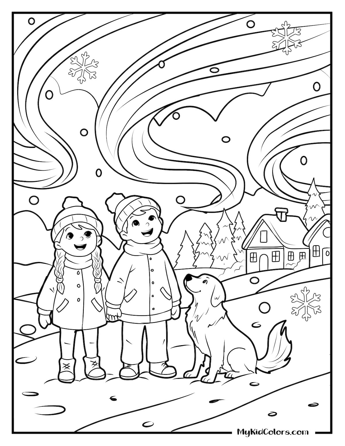 middle school winter coloring