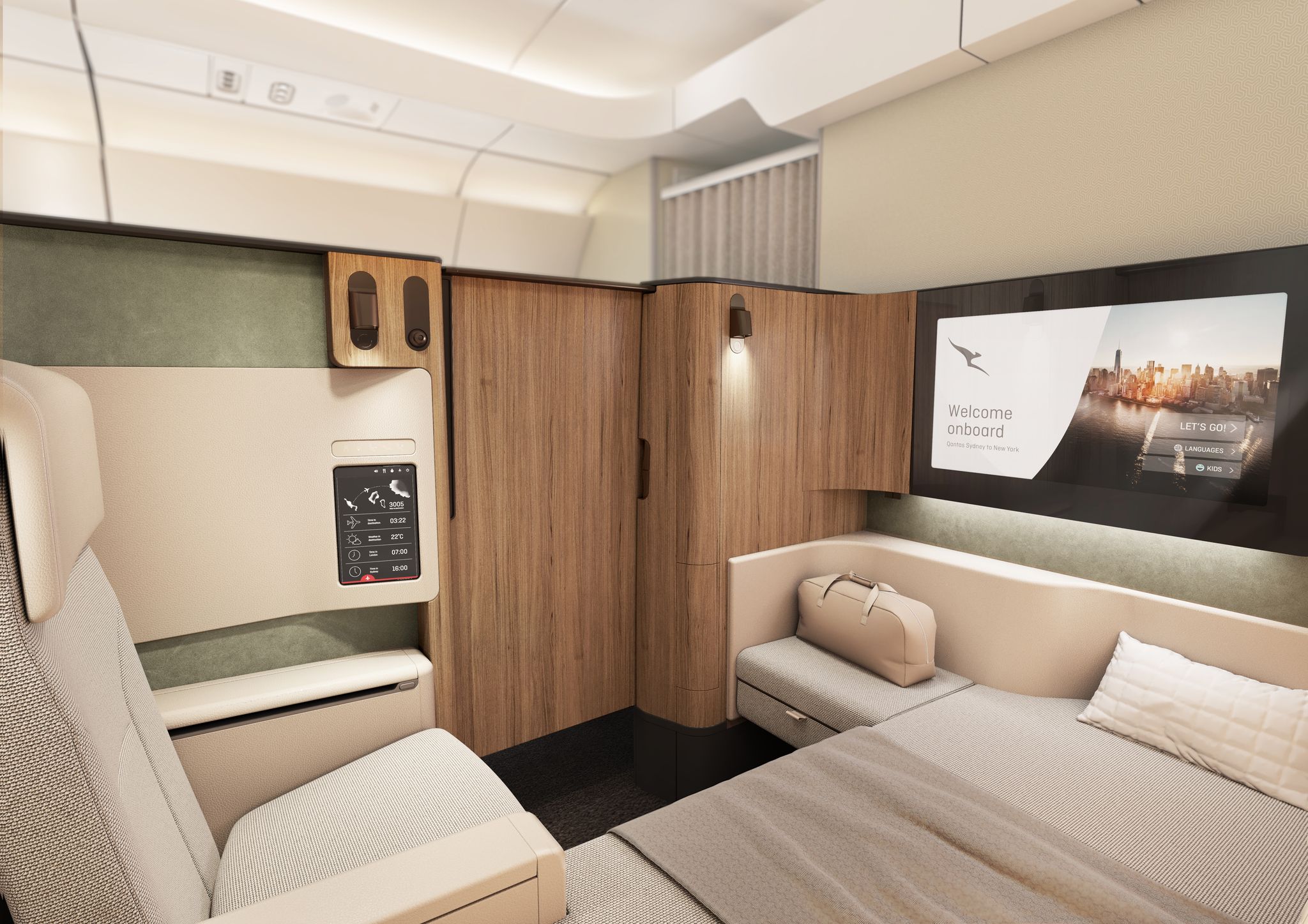 First Look: Qantas Reveals A350 'Project Sunrise' First & Business ...