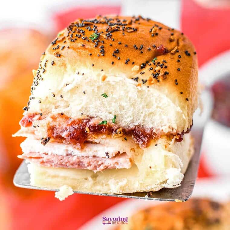 Hawaiian Roll Turkey Slider Recipe with Cranberry Sauce