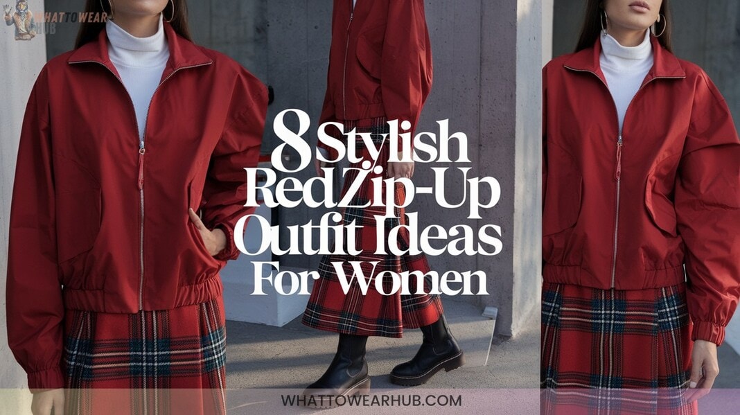 8 Stylish Red Zip-Up Outfit Ideas For Women