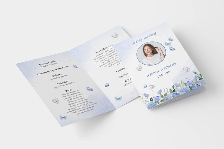 Minimalist Funeral Program Template 022 - Template Design - Funeral ...
