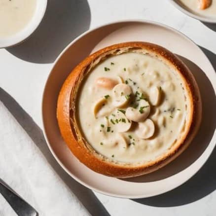 San Francisco-Style Clam Chowder in Bread Bowl | ReallyEats