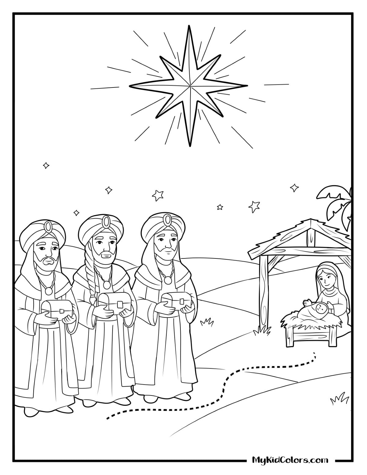 the magi coloring page