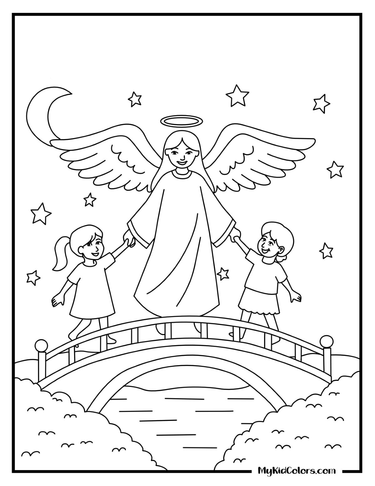 my guardian angel coloring page
