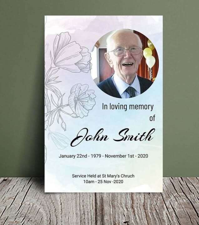 Modern funeral order of service - Funeral Order Of Service Printing