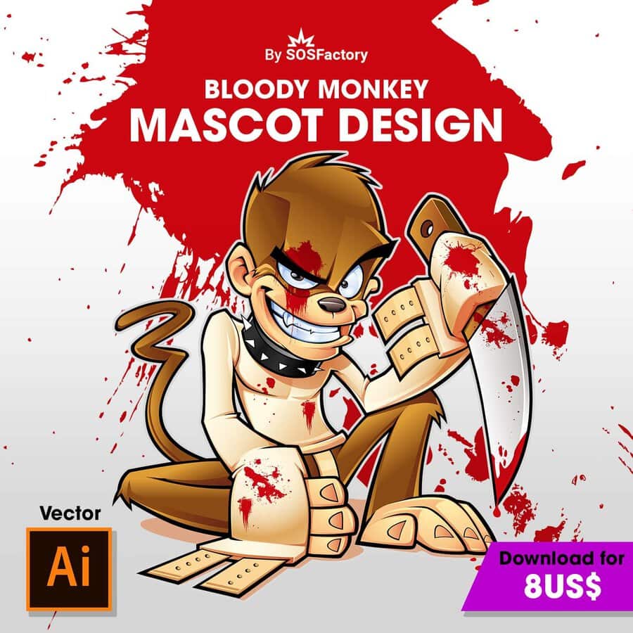 Bloody Monkey Mascot » SOSFactory