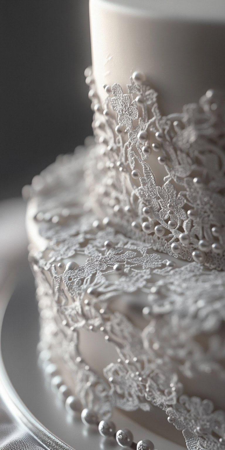 28 Wonderful Wedding Cakes With Pearls: Timeless Inspiration