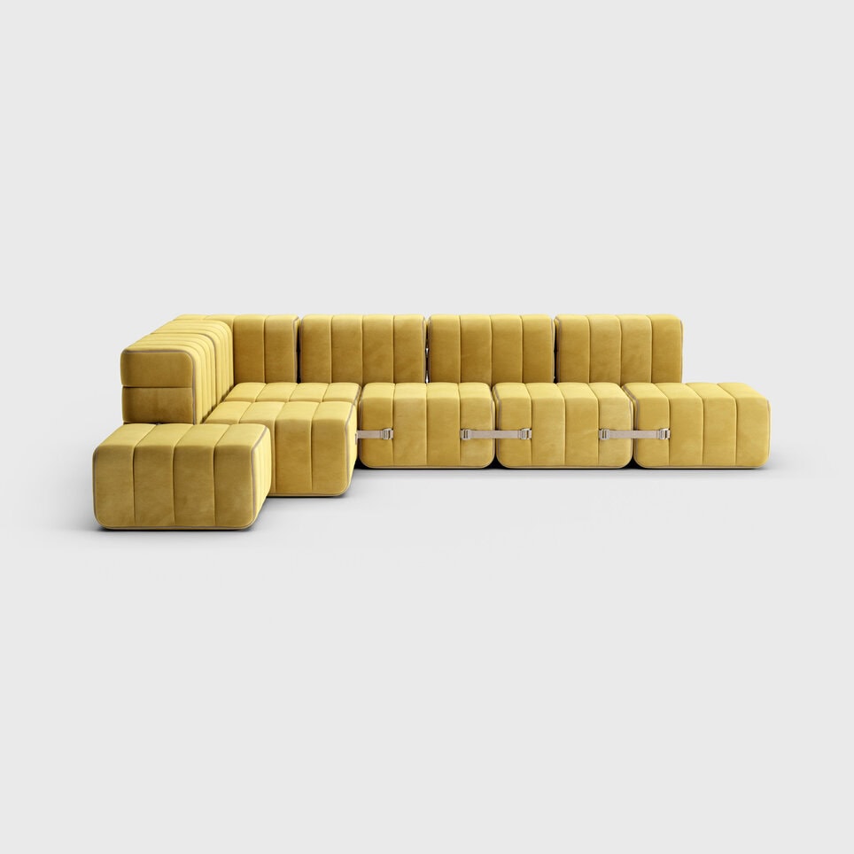 Modular Corner Sofa in Barcelona Fabric - 12 Sofa Modules