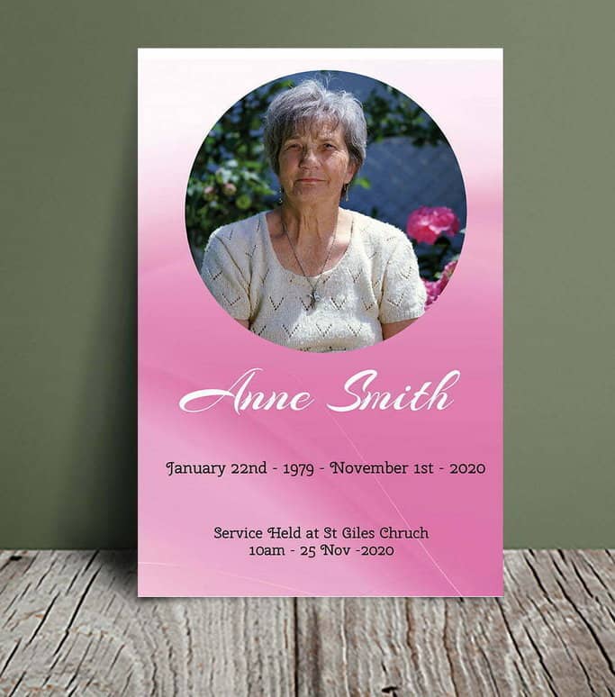 Editable green funeral order of service 025 - Template Design - Funeral ...