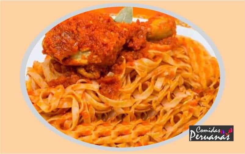 Tallarines Rojos - Receta - Ingredientes - Comidas Peruanas
